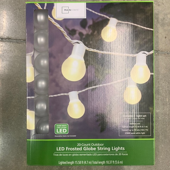Mainstays | Party Supplies | Led Frosted Globe String Lights | Poshmark